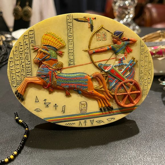 Jewelry | 33249 Egyptian Pharaoh Ramesses Ii Chariot At Kadesh Oval ...